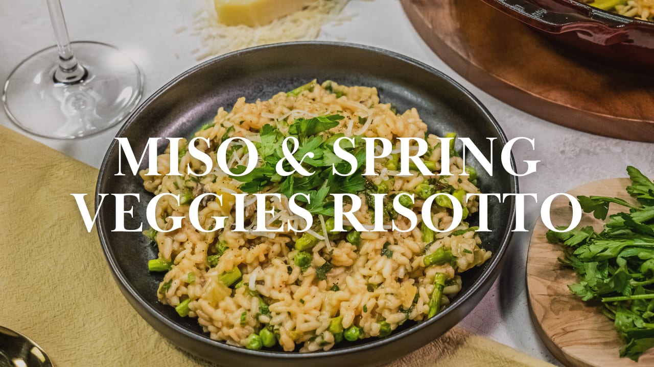 Miso + Spring Veggie Risotto